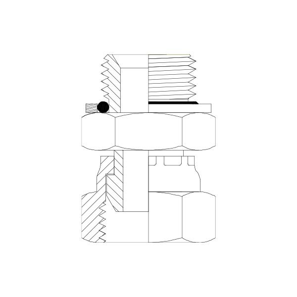 UNO Male - NPT Male Hex Nipple - Powell Industrial