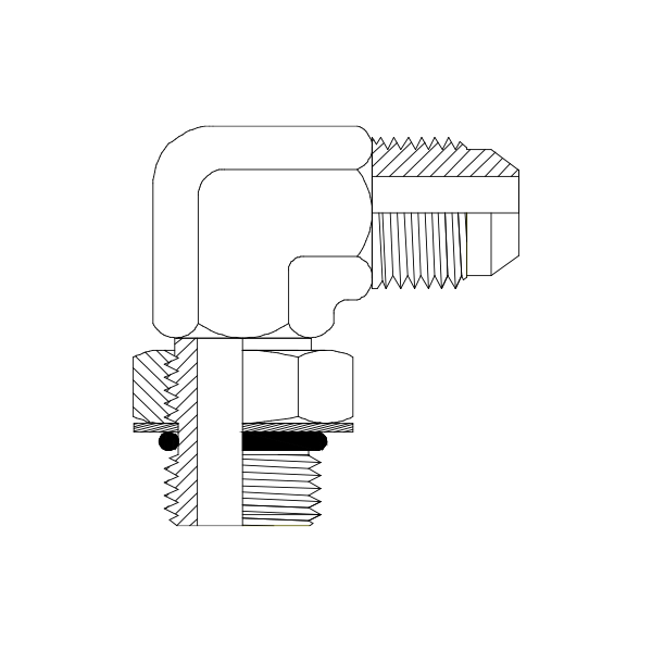 JIC Male - UNO Male 90° Elbow - Powell Industrial