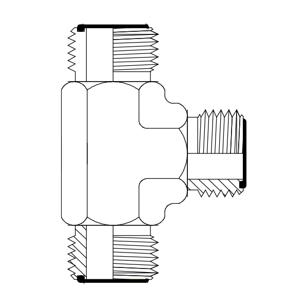 ORFS Male - ORFS Male - ORFS Male Tee - Powell Industrial