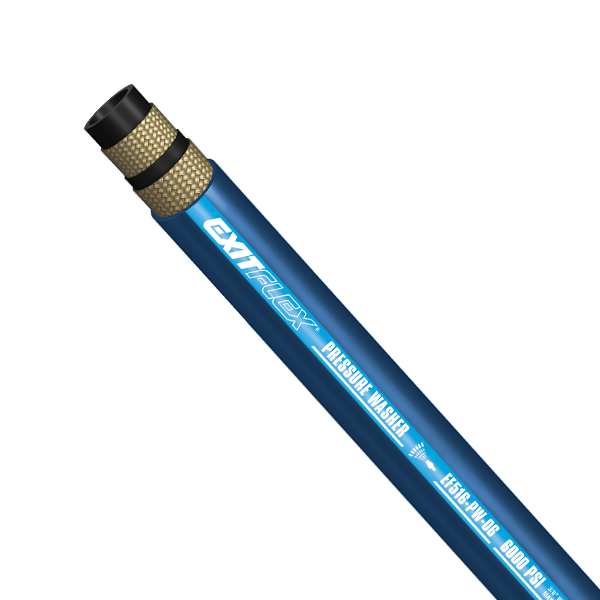 HYDRAULIC HOSE - EXITFLEX EF516 PRESSURE WASHER 2SC 6000PSI BLUE SMOOTH ...